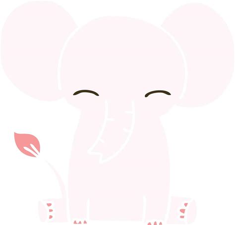 Quirky Hand Drawn Cartoon Elephant 10739412 Vector Art At Vecteezy