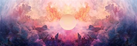 Double Exposure Image Depicting The Celestial Expanse And Underworld Sanctumsymbolizing The