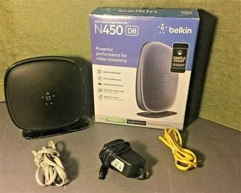 Used Belkin N450 4 Port 10 100 Wireless N Router F9k1105v1 Ubb Threads