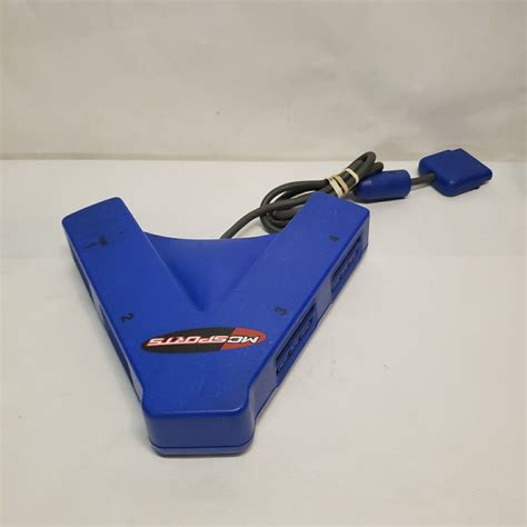 Playstation 1 Ps1 Madcatz Mcsports Multitap 4 Player Controller Adapter Blue Ebay