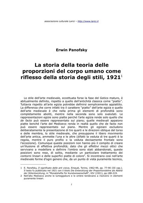 Pdf La Storia Della Teoria Delle Proporzioni Del Corpo Umano