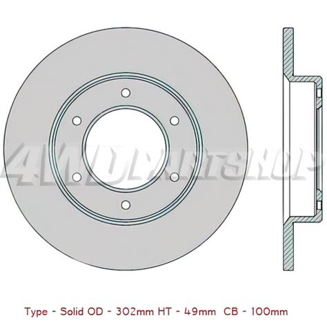 Rotor Disc Brake Front 4wd Partshop