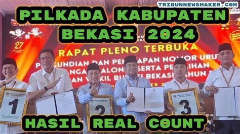 Hasil Real Count Pilkada Kabupaten Bekasi 2024 Cek Perolehan Suara
