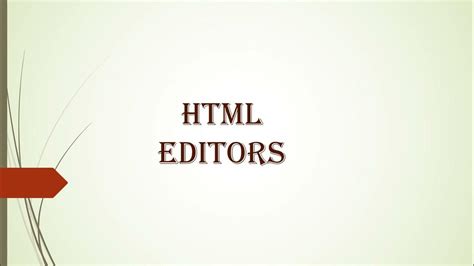 Html Editors Youtube