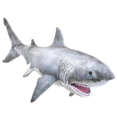 Peluche Marionnette Requin Blanc Folkmanis Peluche Fr