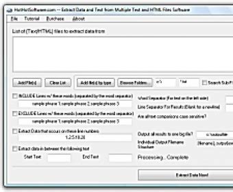 Extract Data And Text From Multiple Text And HTML Files