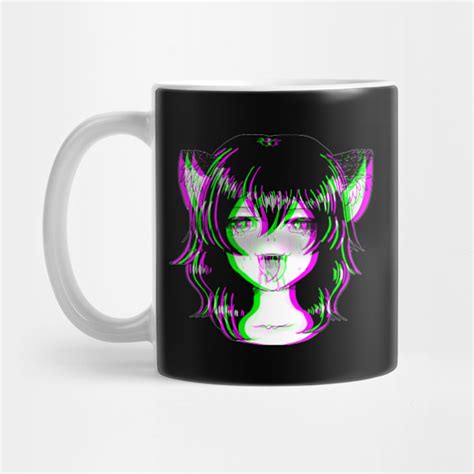 Ahegao Face Neko Anime Cat Girl Vaporwave T Ahegao Face Mug