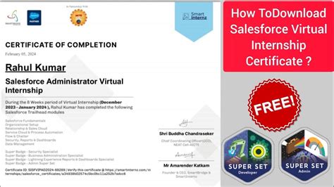 How To Download Salesforce Certificate Salesforce Virtual Internship Certificate 2024 Youtube