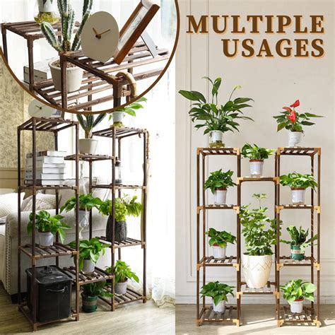 Uneedem Indoor Outdoor Plant Stand Tall 10 Tier Rack