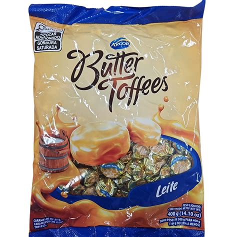 Bala Mastigável Butter Toffes Leite 400g Melhora O Preço