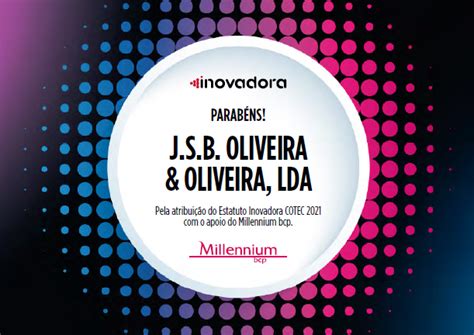 Estatuto Inovadora COTEC JSB Oliveira Acessórios Têxteis Pérolas e Rebites