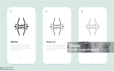 관절 부상 염증 가는 선 아이콘입니다 관절염 증상 벡터 그림입니다 건강관리와 의술에 대한 스톡 벡터 아트 및 기타 이미지 건강관리와 의술 골관절염 골다공증 Istock