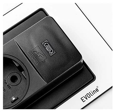 Evoline Backflip In Black Glass 2 Uk Sockets 1 Usb C Worktop Socket