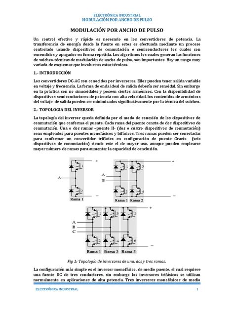 Modulacion Por Ancho De Pulso Pdf Inversor De Energia Modulación