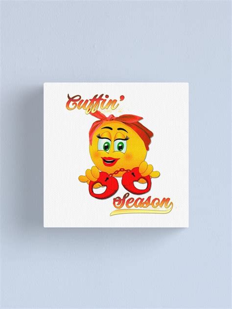 Sexy Emoji Girlemoticon Cuffing Season Canvas Print For Sale By