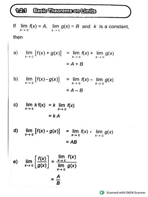 12 Limits Pdf