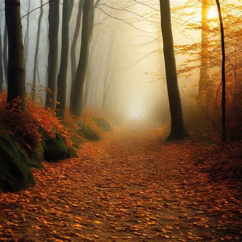 Spooky Forest Mystery Animals In Danger Flee Generated By Stock