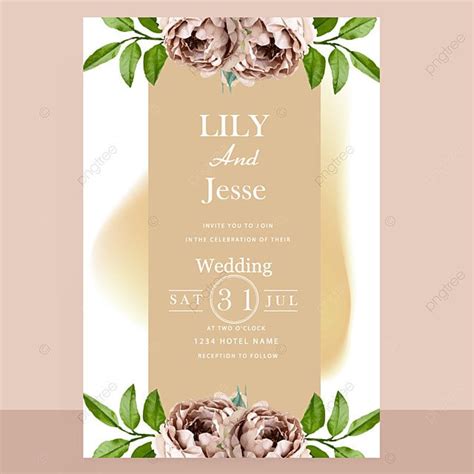 꽃 결혼 초대장 템플릿 Psd 다운로드 디자인 자료 다운로드