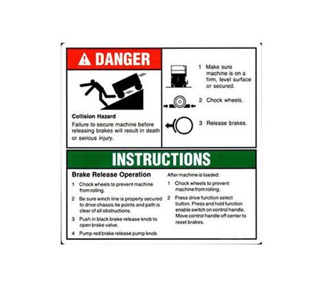Genie Safety Decals For Aerial Lifts Conger Industries
