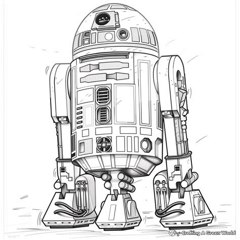 R2 D2 Coloring Pages Free And Printable