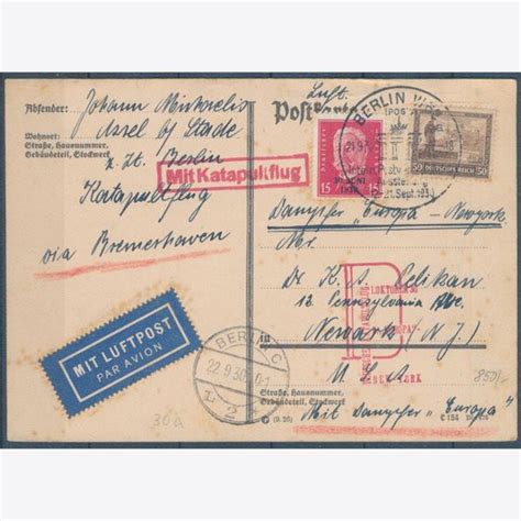 5040 Pf Brun Iposta Bedre Mærke På Katapult Postkort Til Usa Let