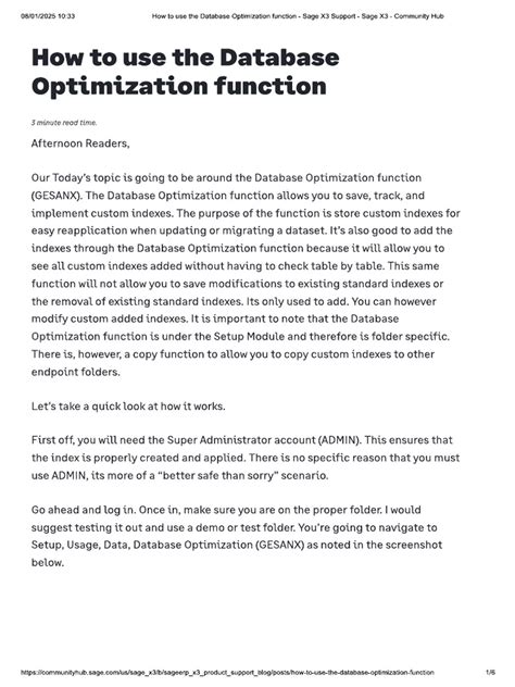 How To Use The Database Optimization Function Pdf How To Use The Database Optimization Function Pdf