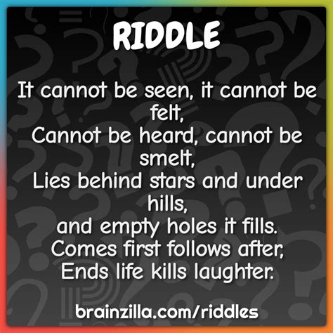 It Cannot Be Seen It Cannot Be Felt Cannot Be Heard Cannot Be