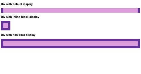Flow Root Layout Example With Inline Block Vs Block Display Codesandbox