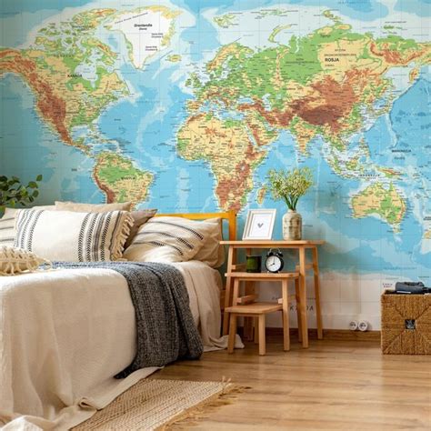 Fototapeta Mapa Wiata Po Polsku Na Cian X Erli Pl