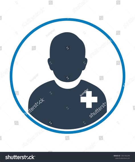 Male Patient Profile Icon Circle Shape Stock Vector Royalty Free