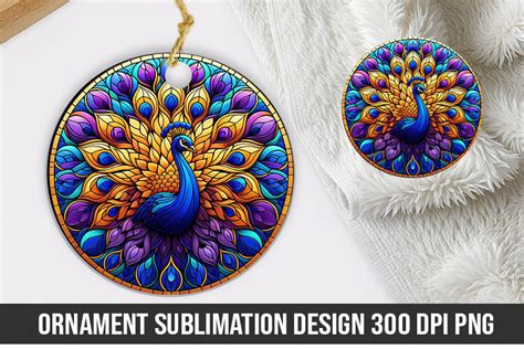 Feacock Stained Glass Ornament Png Graphic By Jacpot07 · Creative Fabrica