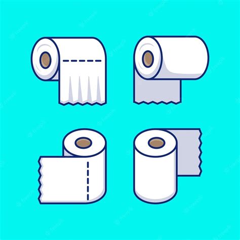 Premium Vector Set Of Roll Tissue Paper Cartoon Vector