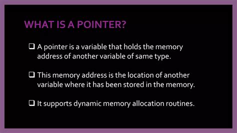 Pointers In C Ppt