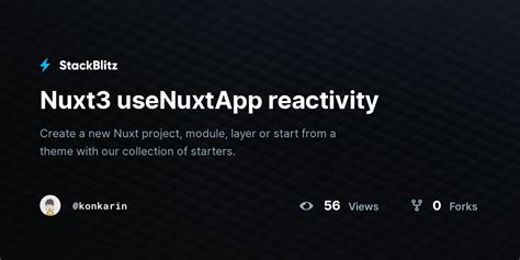 Nuxt3 Usenuxtapp Reactivity Stackblitz