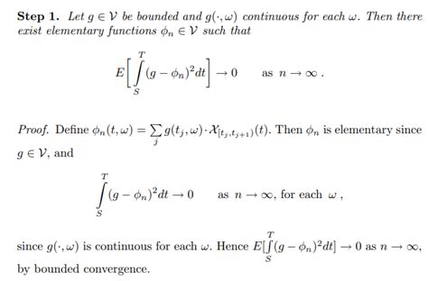 Stochastic Processes Convergence In Sup Norm Of Elementary Integrals
