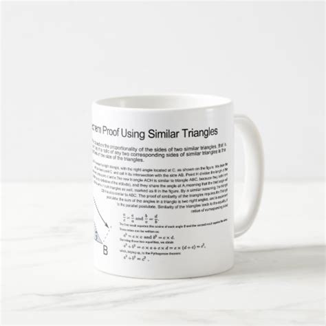 Pythagorean Theorem Proof Using Similar Triangles Coffee Mug Zazzle