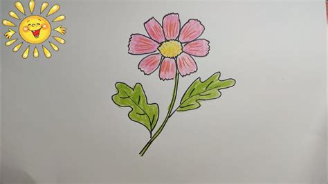Як намалювати простий малюнок КВІТКА Simple Drawing Step By Step A Flower Youtube