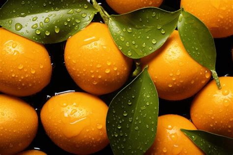 Premium Ai Image Of Kumquat Seamless Background Visible Drop