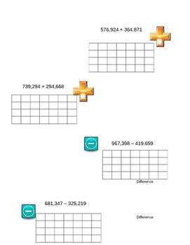 Adding And Subtracting Whole Numbers By AJ Reichard TPT