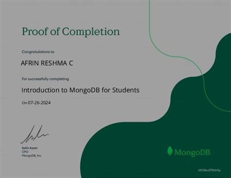 Afrin Reshma On Linkedin Mongodp