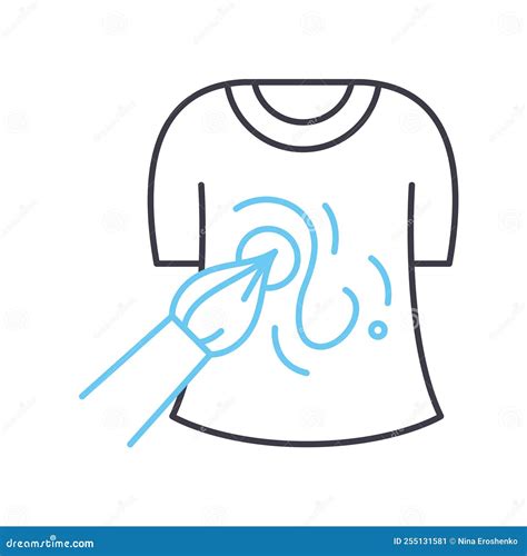T Shirt Design Line Icon Outline Symbol Vector Illustration Concept