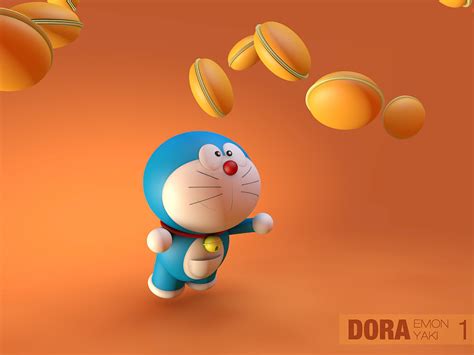 {哆啦a梦和他的铜锣烧}doraemonanddorayak 三维 人物 生物 Speedysnail 原创作品 站酷zcool