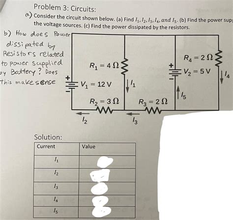 Solved Problem Circuits A Consider The Circuit Shown Chegg