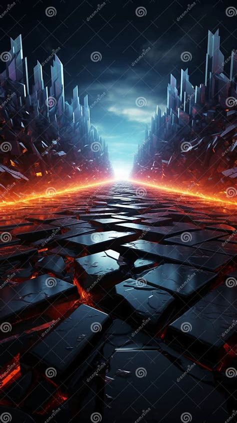 Dynamic Arrow Pathways Hi Tech Background With Abstract Direction And