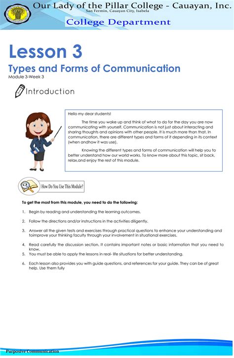 Solution Pcom M3 Types Forms Of Communication Studypool