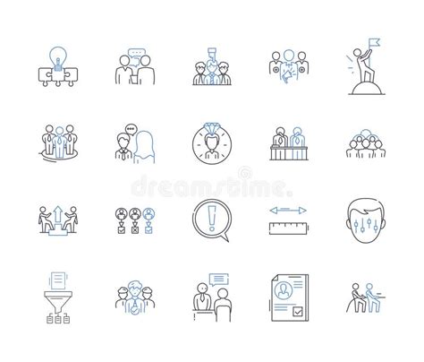 Allies Line Icons Collection Comrade Assistance Coalition Partner