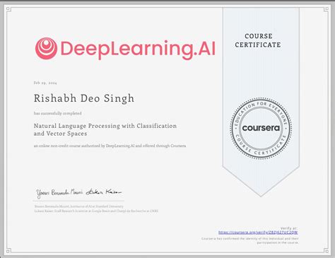 Rishabh Deo Singh On Linkedin Naturallanguageprocessing Coursera