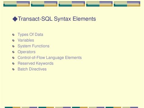 Transact-SQL 語言設計教學. - ppt download