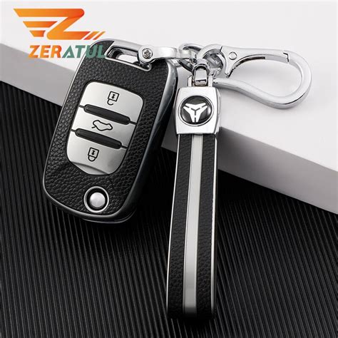 Funda Plegable De Cuero TPU Para Coche Baojun Protector De Llavero Con