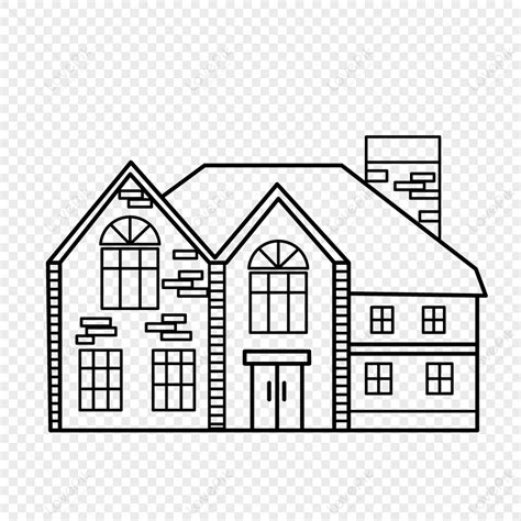 煙囪窗戶房子線稿house Black And White Clipart裝飾採集房子黑色和白色剪貼畫圖片素材 Ai圖片尺寸1200 ×